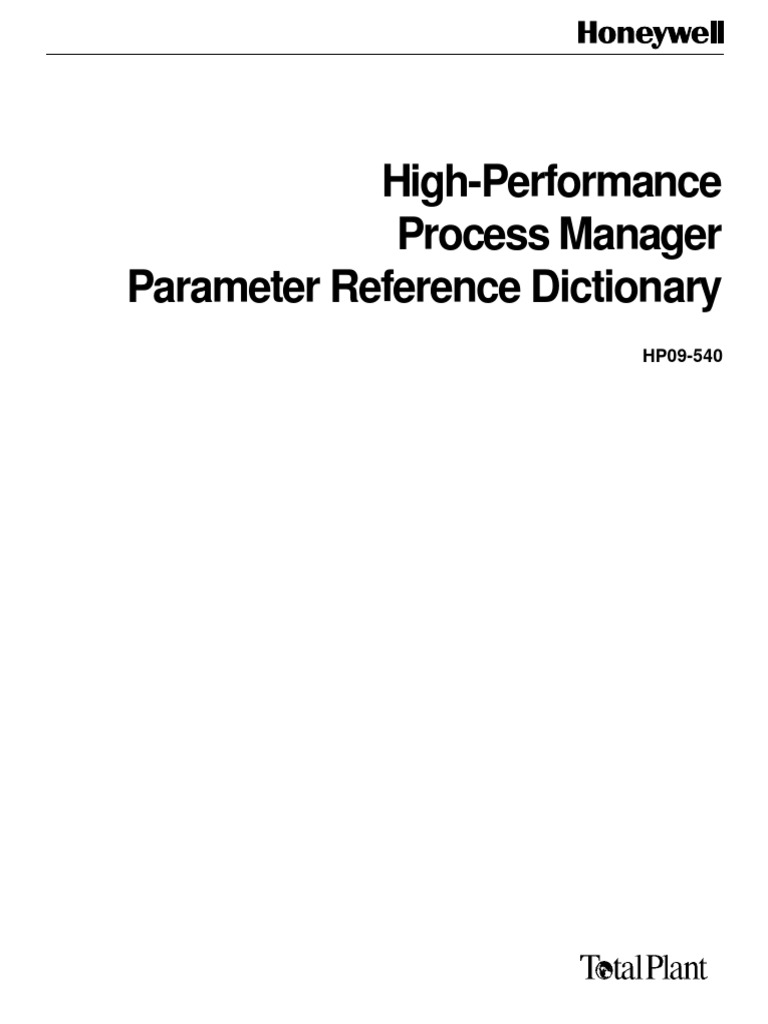 HPM Parameter Reference Dictionary | PDF | Parameter (Computer Programming) | Input/Output