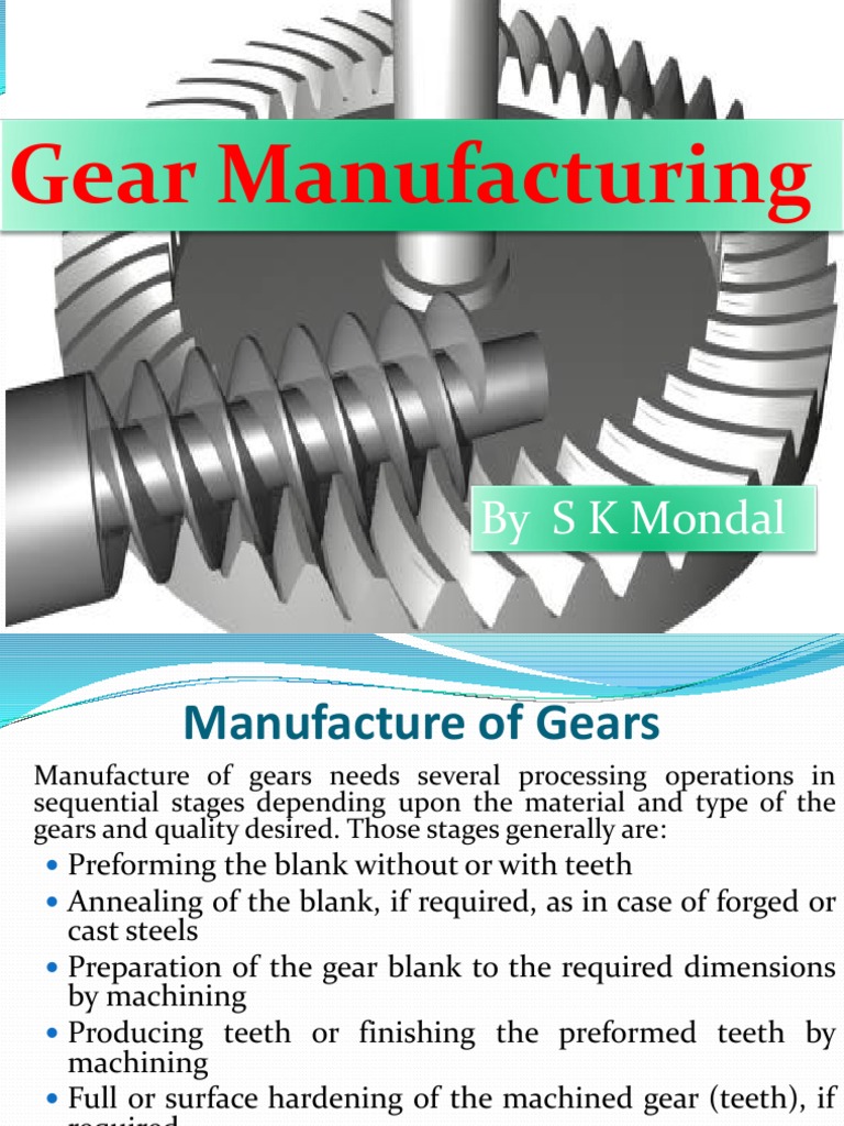 Gear Manufacturing Process With Questions | PDF | Gear | Metals