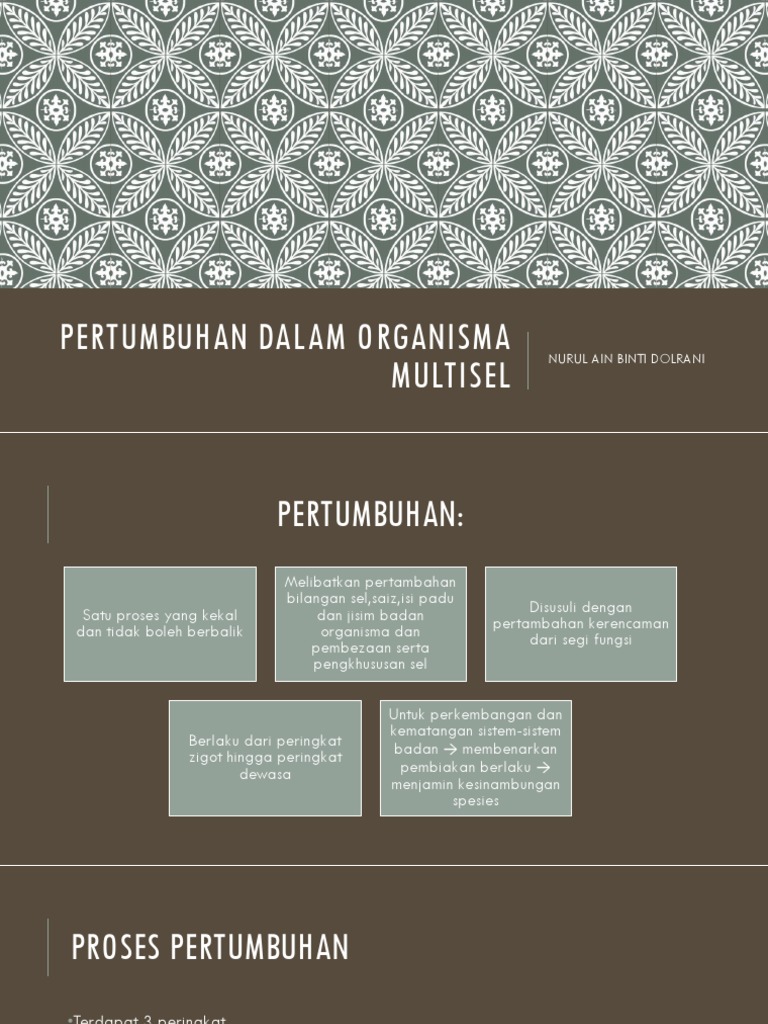 Pertumbuhan Dalam Organisma Multisel | PDF