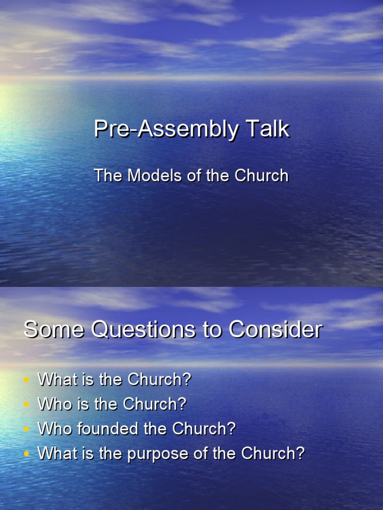 CFC Models of The Church | PDF | Christian Church | Catholic Church