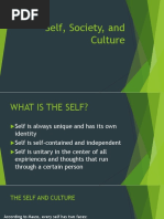 The Self, Society, and Culture | PDF | Self | Material Culture