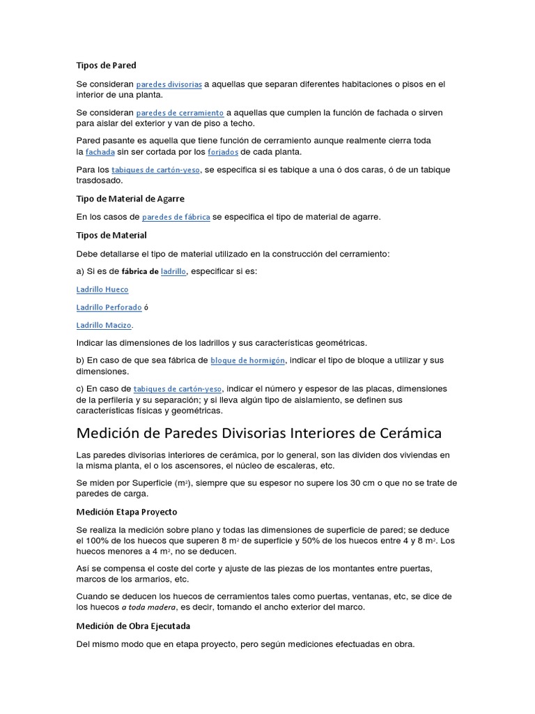 Tipos de Pared | PDF | Fundación (Ingeniería) | Hormigón