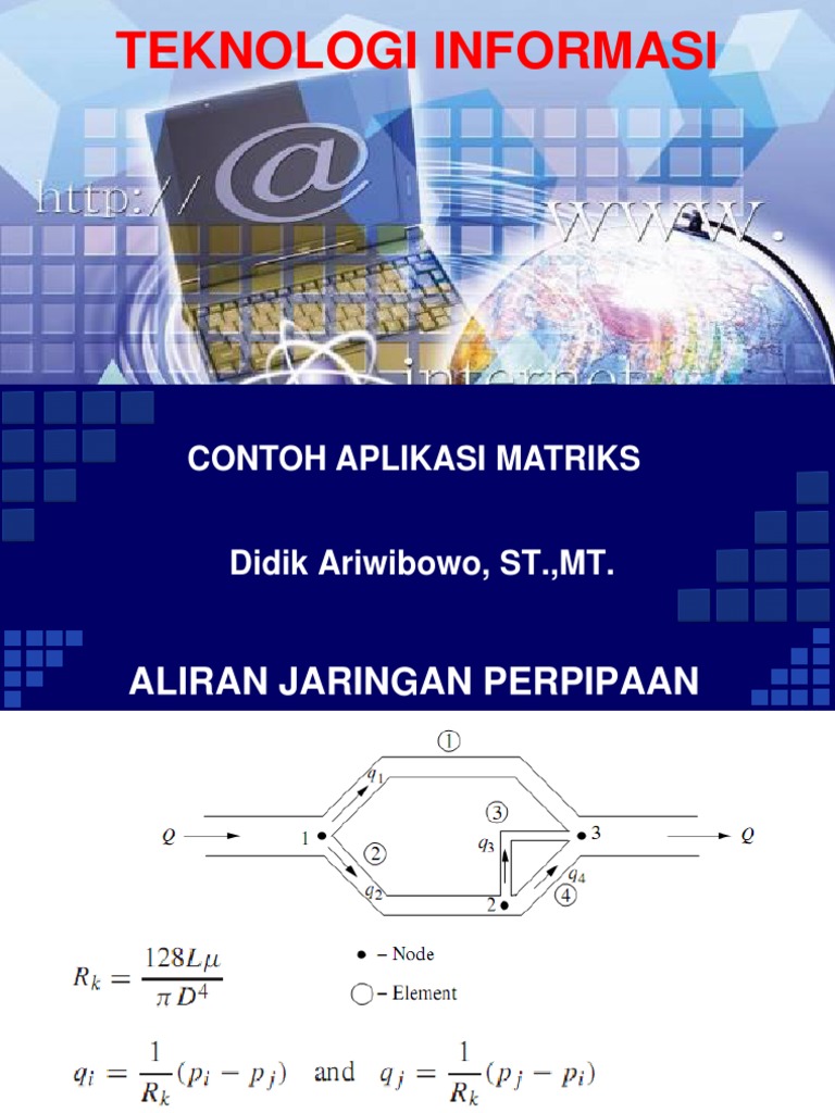 Teknologi Informasi: Contoh Aplikasi Matriks | PDF