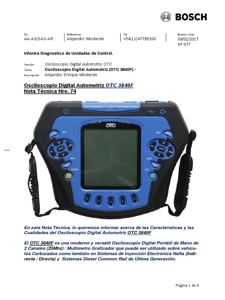 Osciloscopio Digital OTC 3840F: Características | PDF | Bienes ...
