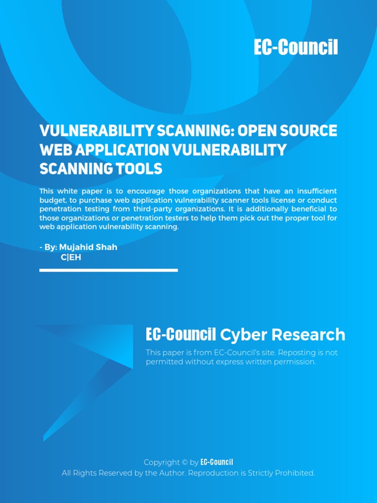 Vulnerability Scanning | PDF | Vulnerability (Computing) | Application Software