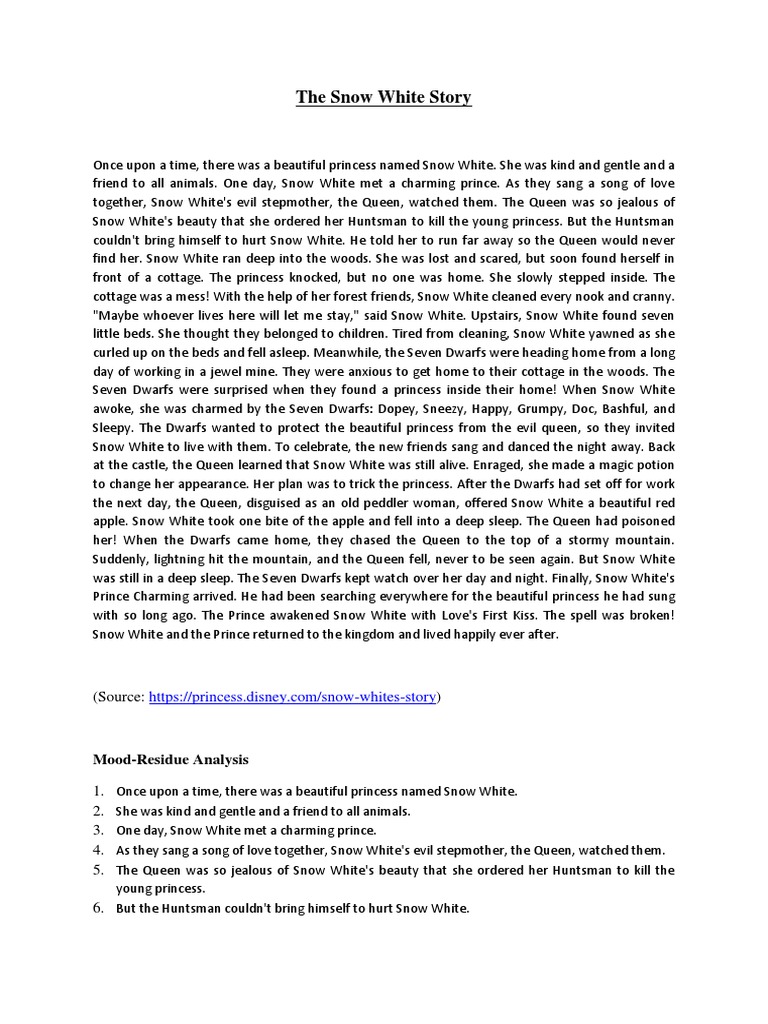 The Snow White Story: (Source:) | PDF | Snow White