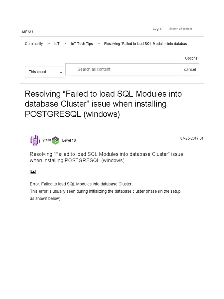 Resolving Failed To Load Sql Modules Into Database Pdf Postgre Sql Databases