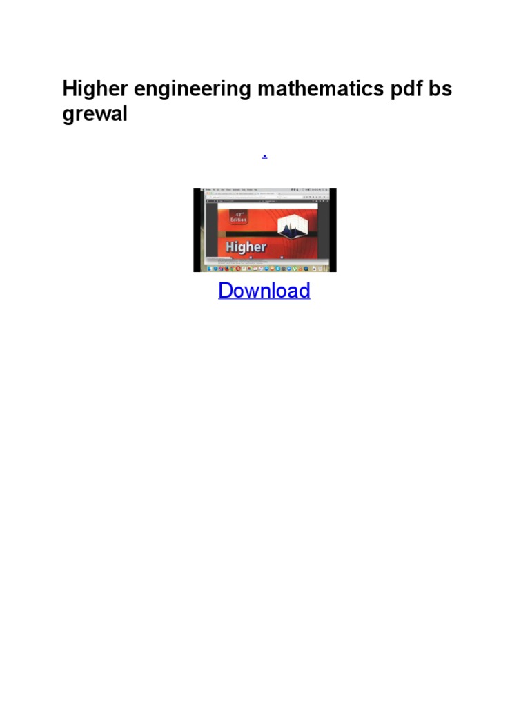Higher Engineering Mathematics PDF Bs Grewal PDF | PDF | Teaching ...