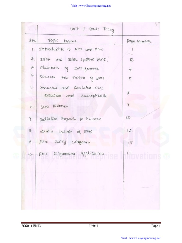 EMIC Lecture Notes - Unit 1 | PDF | Emergence | Engineering