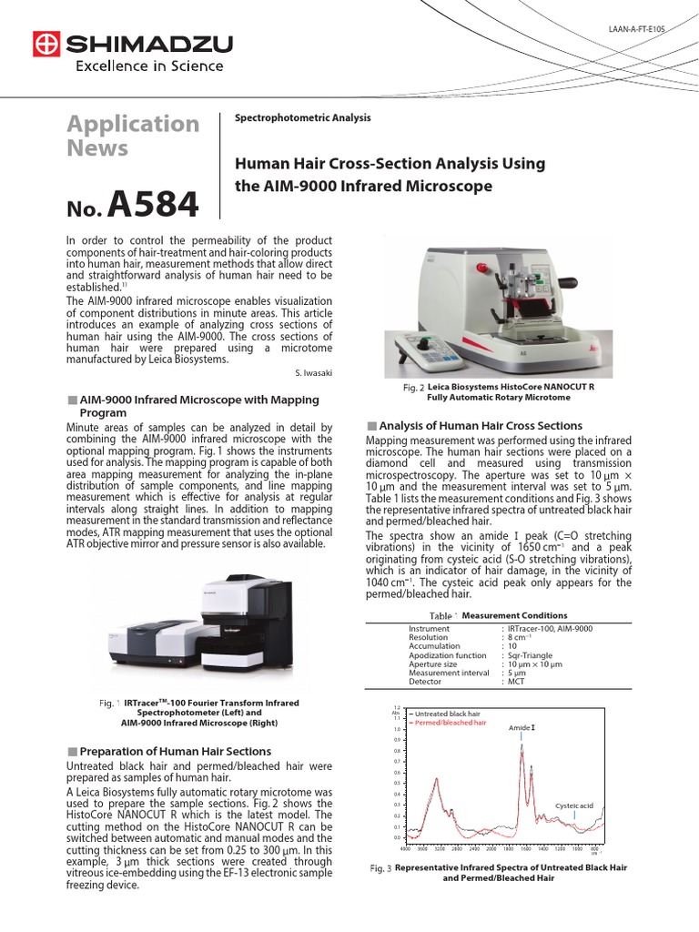 Human Hair Analysis | PDF | Infrared Spectroscopy | Microscopy