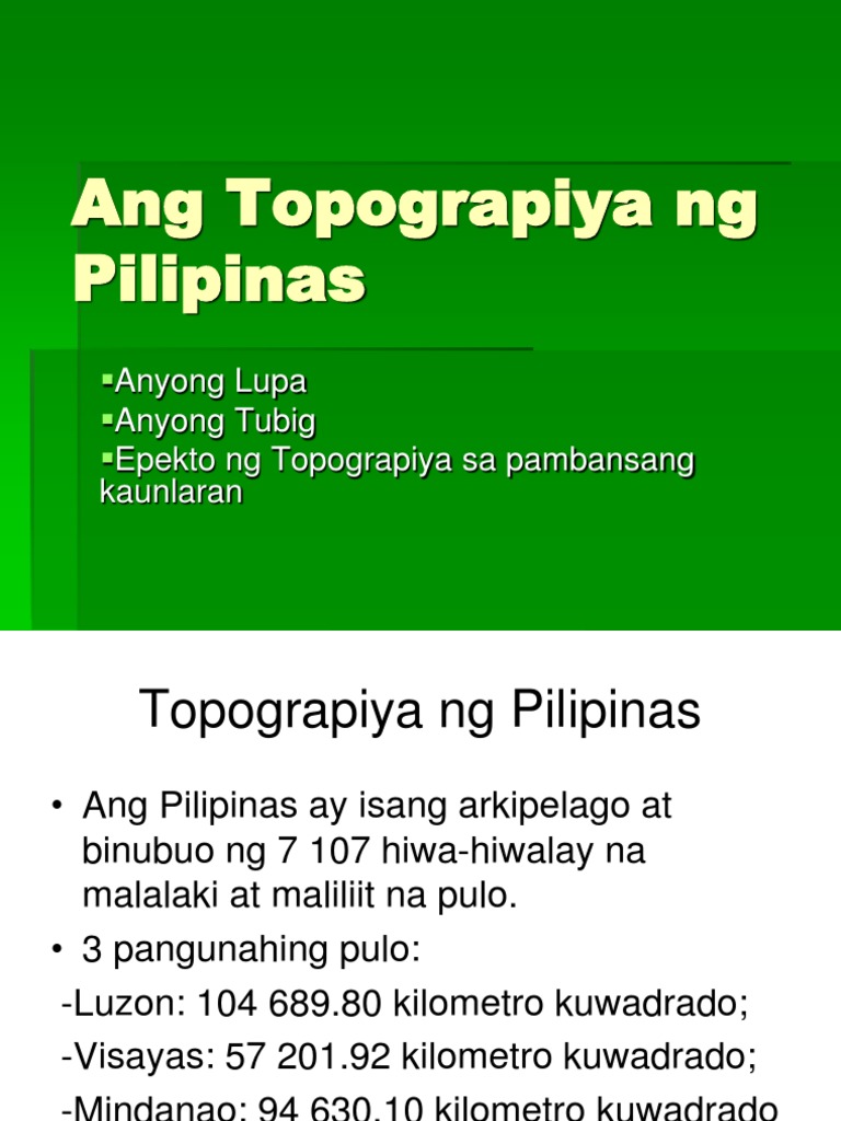 Ang Topograpiya NG Pilipinas | PDF
