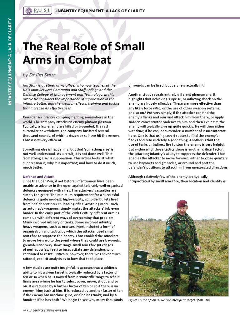 Real Role of Small Arms RDS Summer 09 PDF | PDF | Infantry | Wars ...