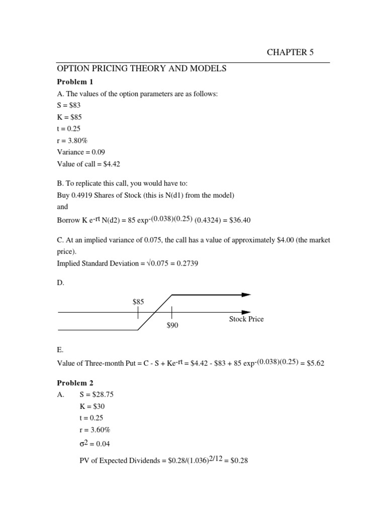 Option Pricing Theory and Models: Problem 1 | PDF | Option (Finance ...
