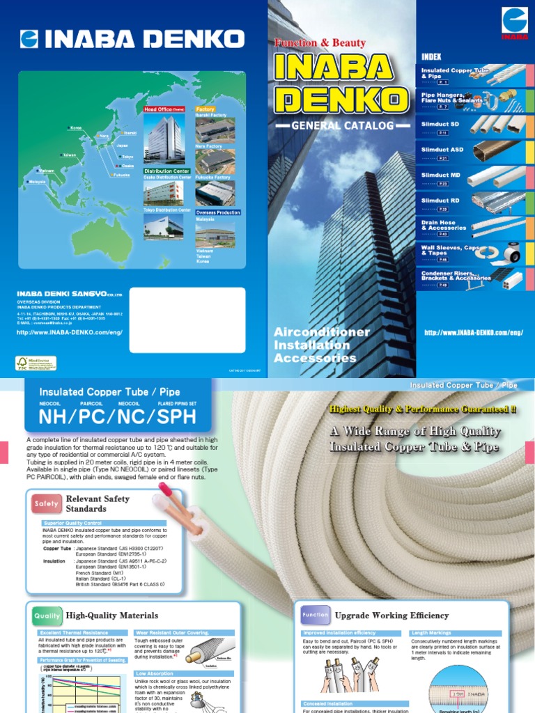 Inaba-Denko 201103 Catalog | PDF | Thermal Insulation | Pipe (Fluid ...