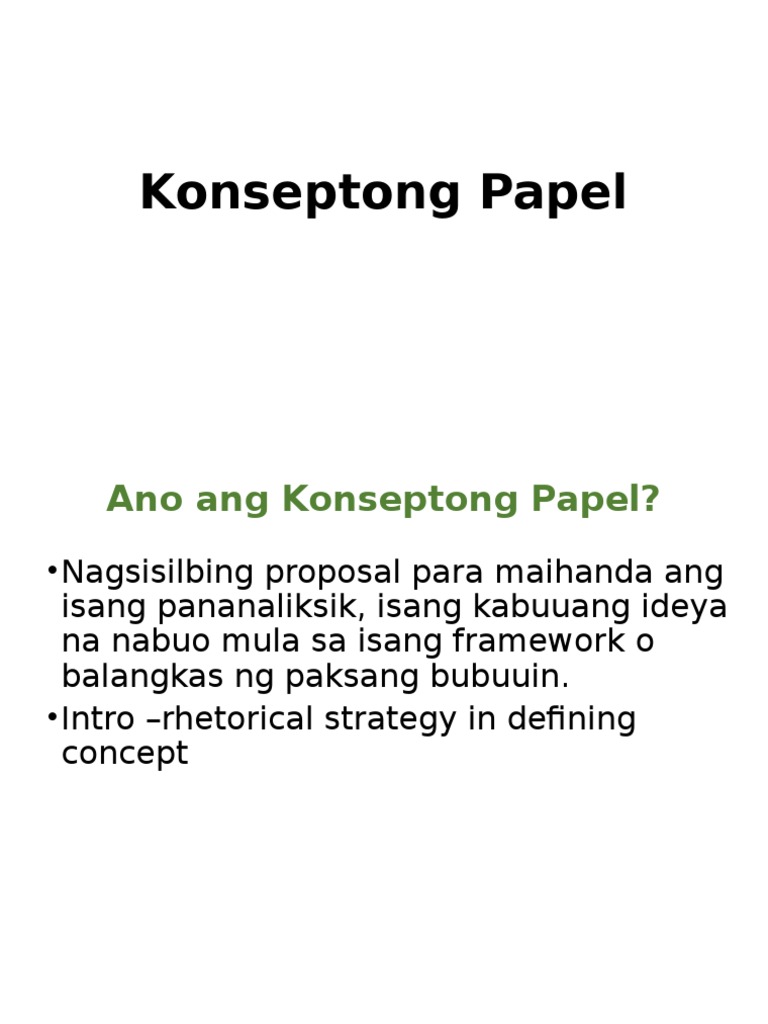 Konseptong Papel | PDF