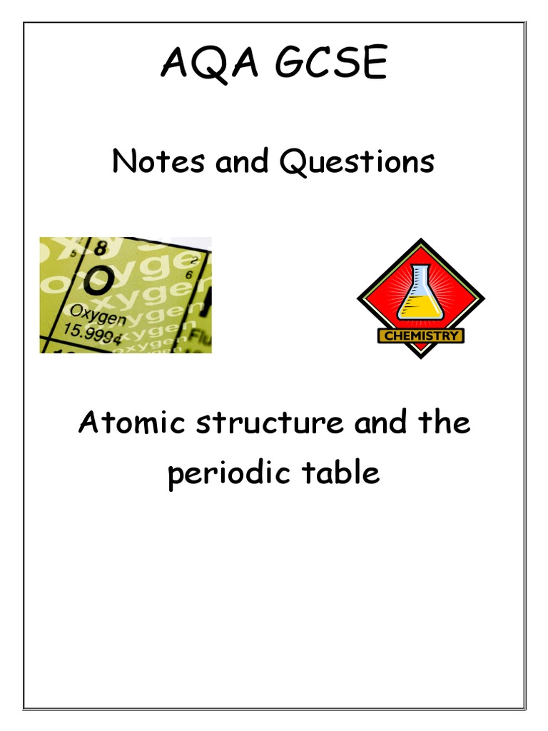 Notes and Questions: Aqa Gcse | PDF | Isotope | Atoms