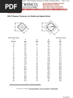 Key Length DIN 6885 | PDF | Engineering Tolerance | Manufactured Goods