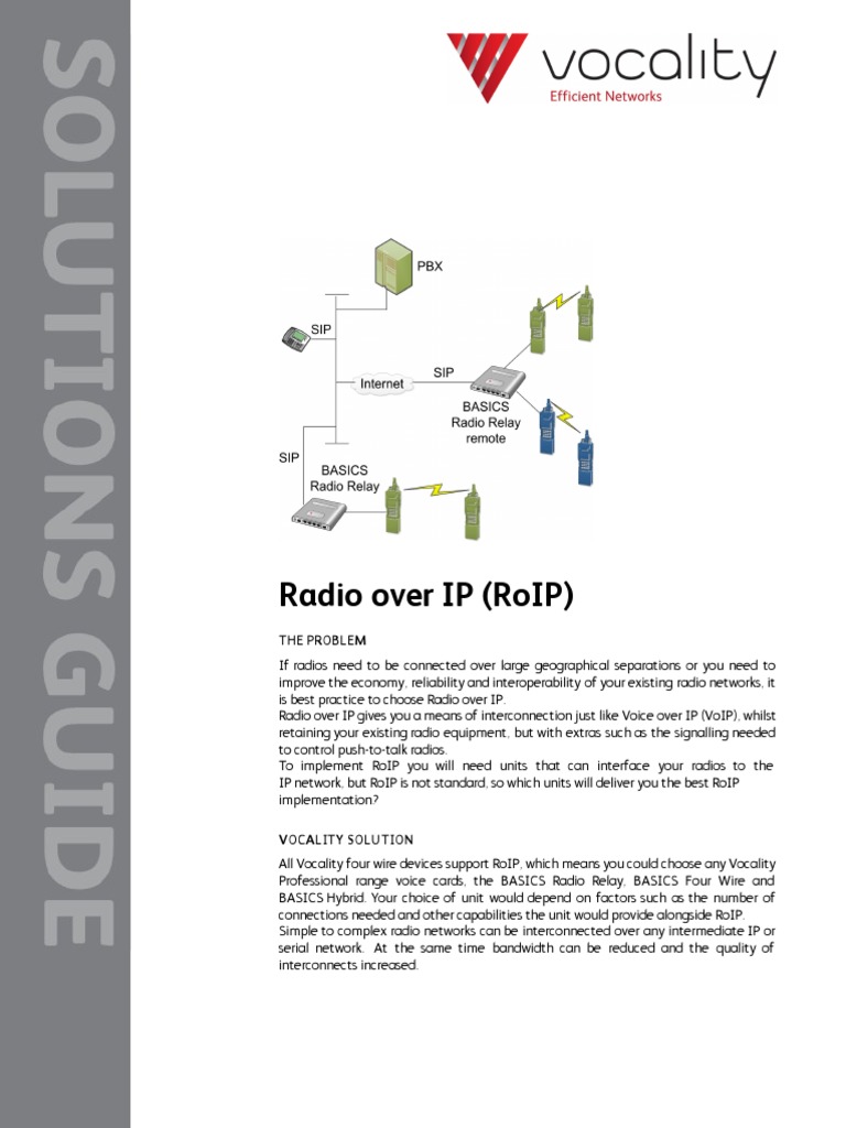 Radio over IP Solutions with Vocality Devices | PDF | Session ...