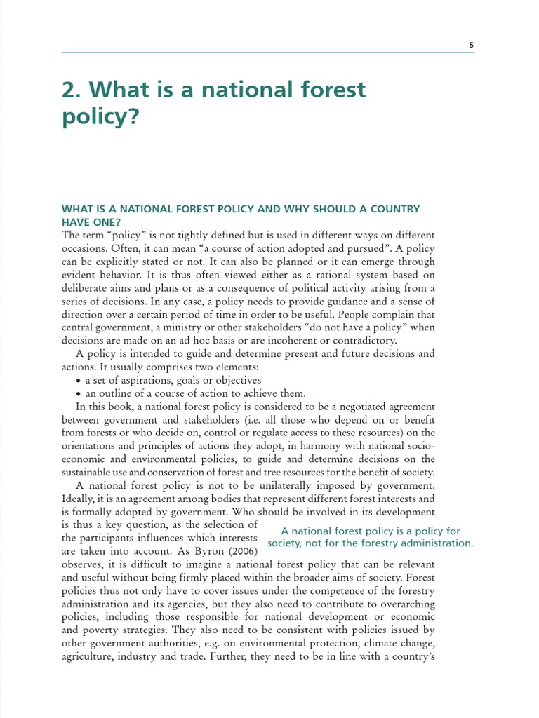 What Is National Forest Policy | PDF | Policy | Sustainability