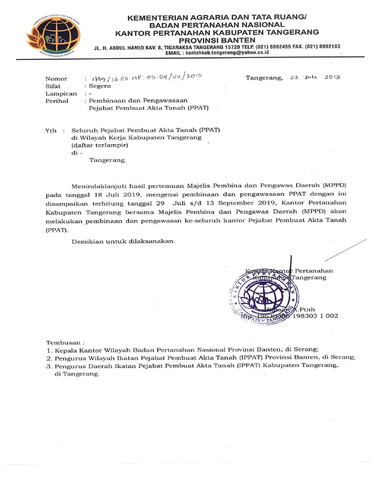 Surat Pemberitahuan Pembinaan | PDF