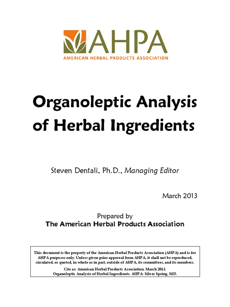 Organoleptic Analysis Guidance Final | PDF | Taste | Statistical ...