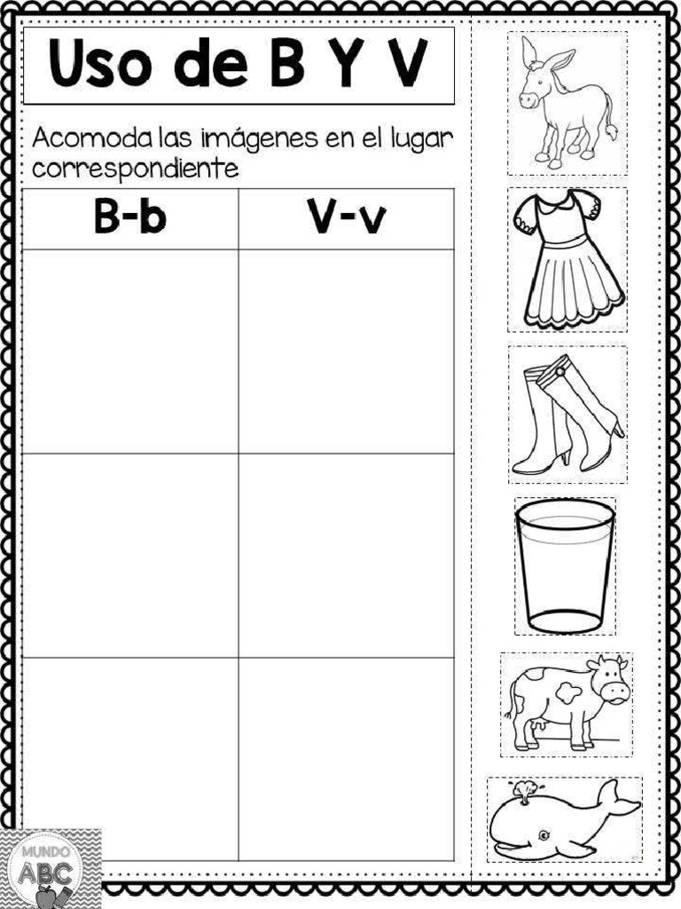 Actividades de Ortografia Uso de La B y V PDF | PDF