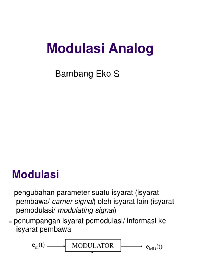 Modulasi Analog | PDF