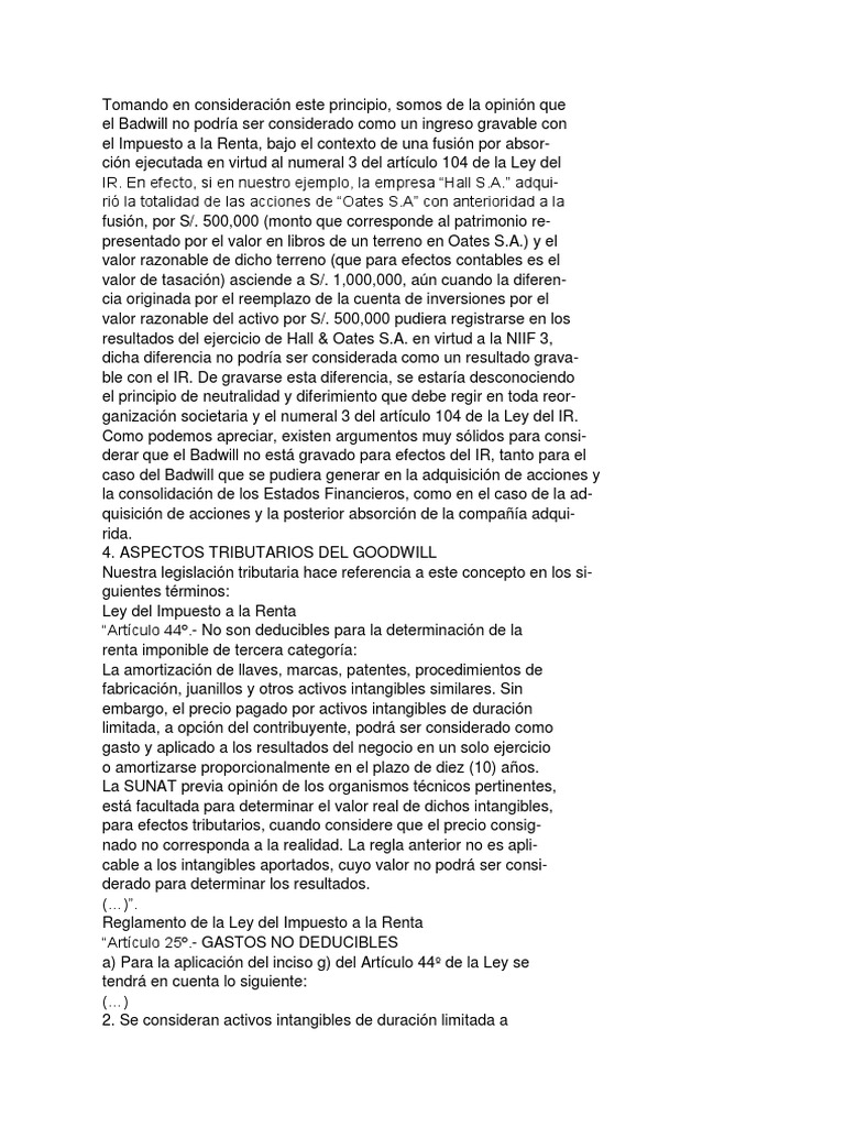 Economía de Goodwill y Badwill | PDF | Activo intangible | Fondo de ...