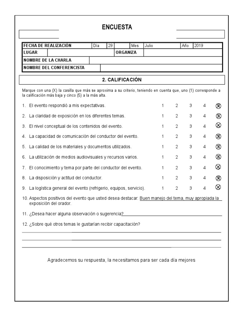 Formato Encuesta | PDF