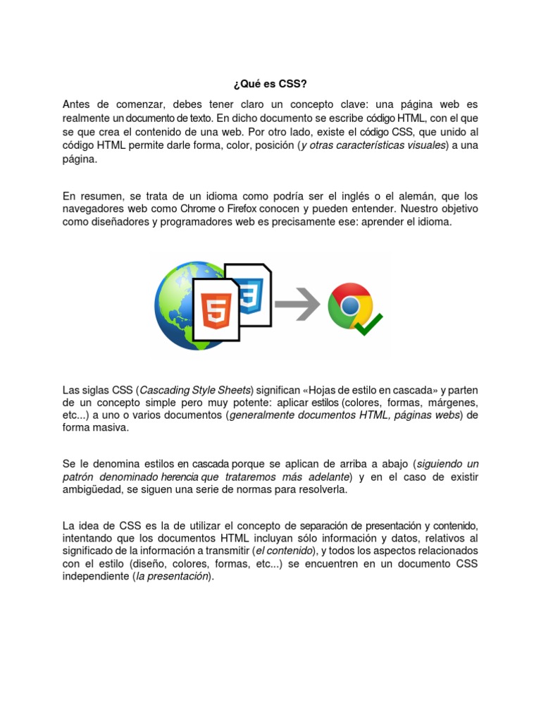 Qué Es CSS | PDF | Hojas de estilo en cascada | HTML