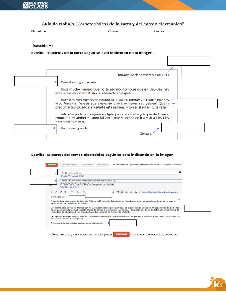 Guia - Características Carta y Correo Electrónico | PDF | Métodos y ...