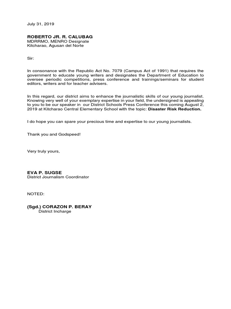 Request Letter | PDF