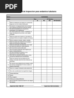 Formato de Inspección de Andamios | PDF | Andamio | Naturaleza