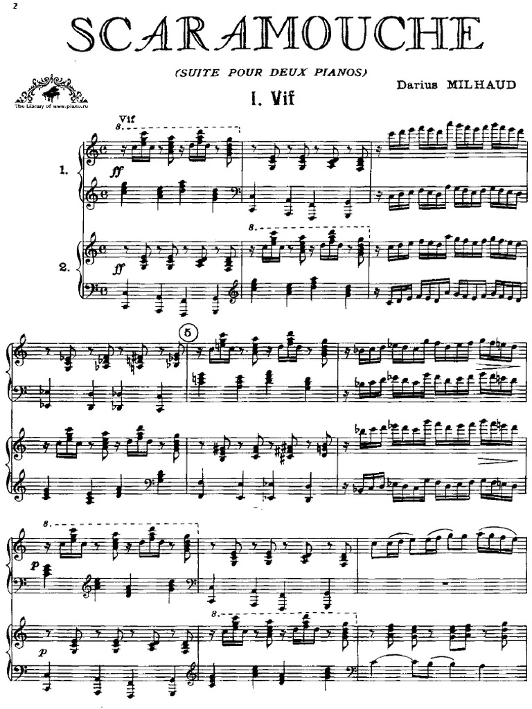 Milhaud - Scaramouche PDF | PDF