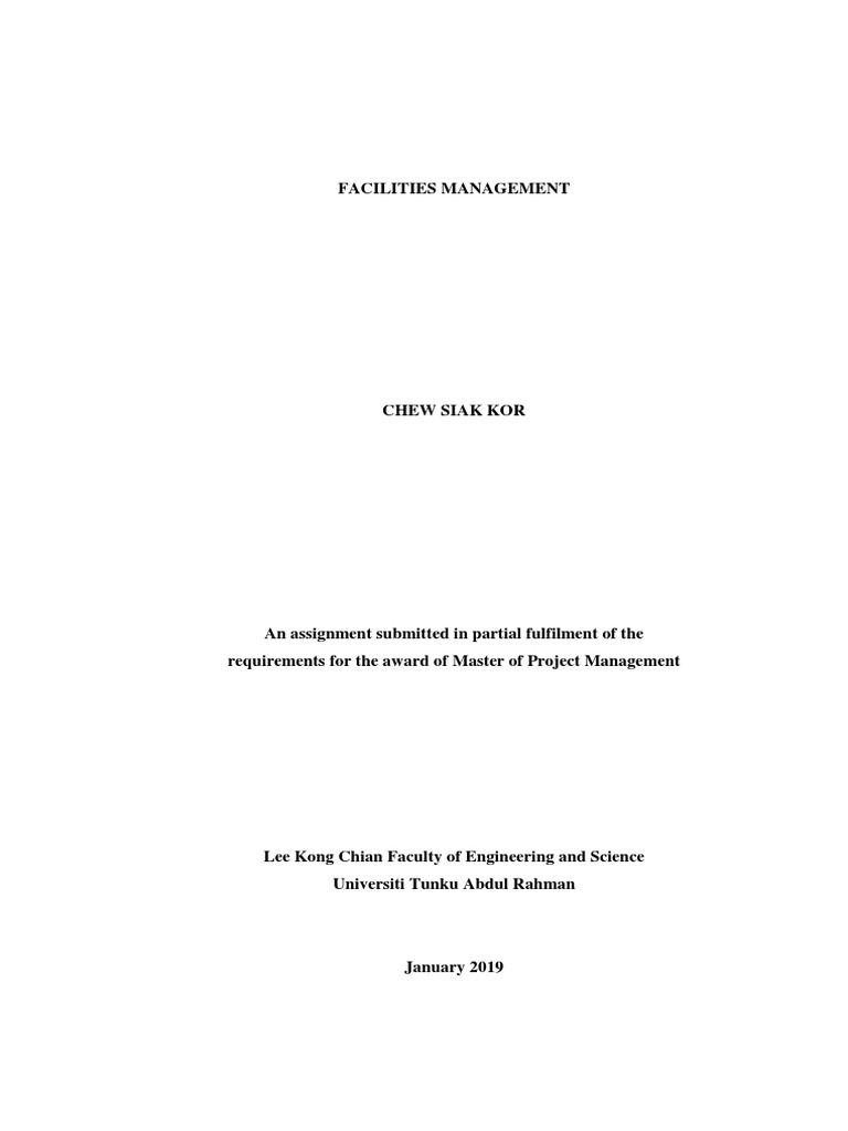 Facility Management Proposal For Sunway Velocity | PDF | Risk ...