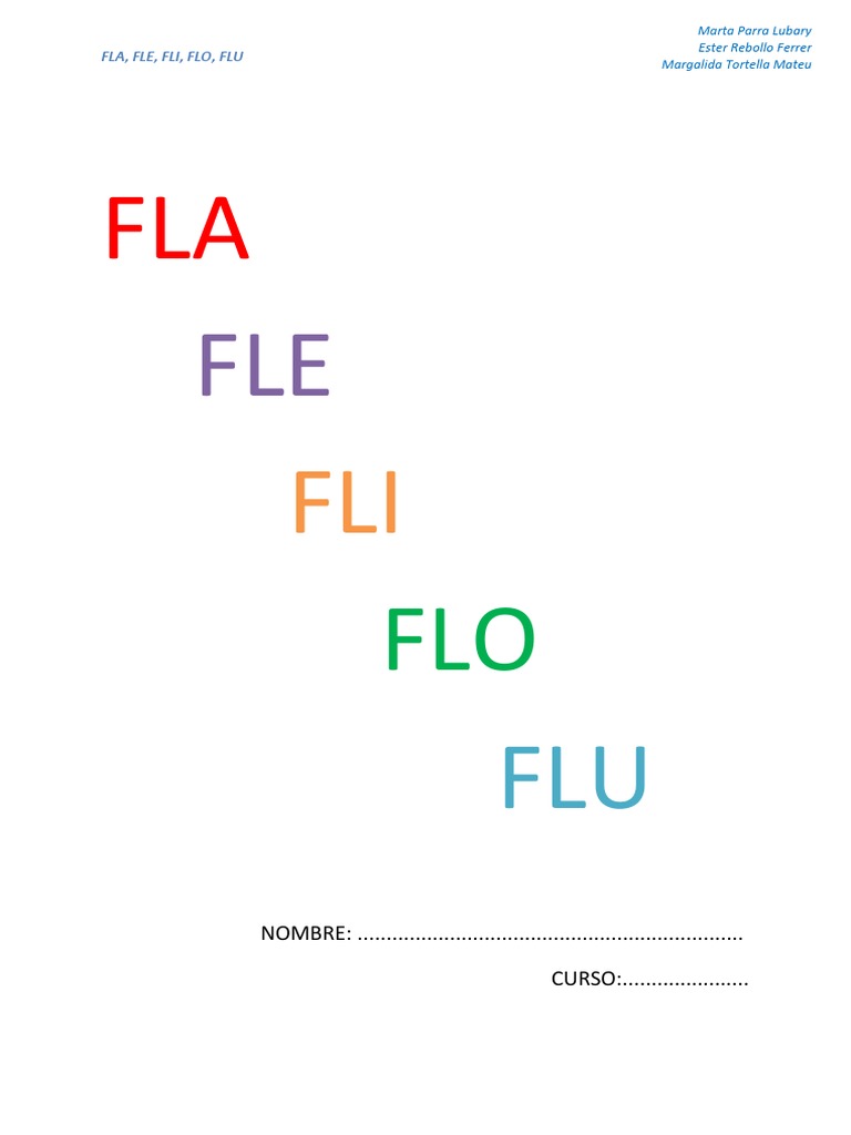 Fla Fle Fli Flo Flu Mayuscula | PDF