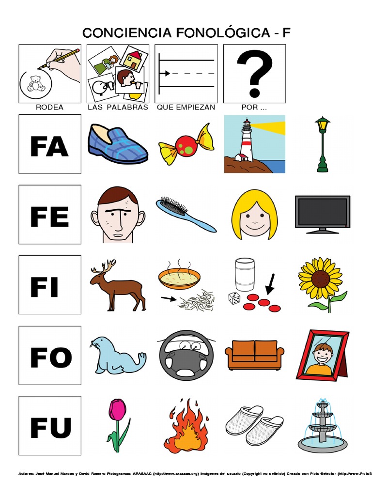 Conciencia Fonologica FA FE FI FO FU | PDF