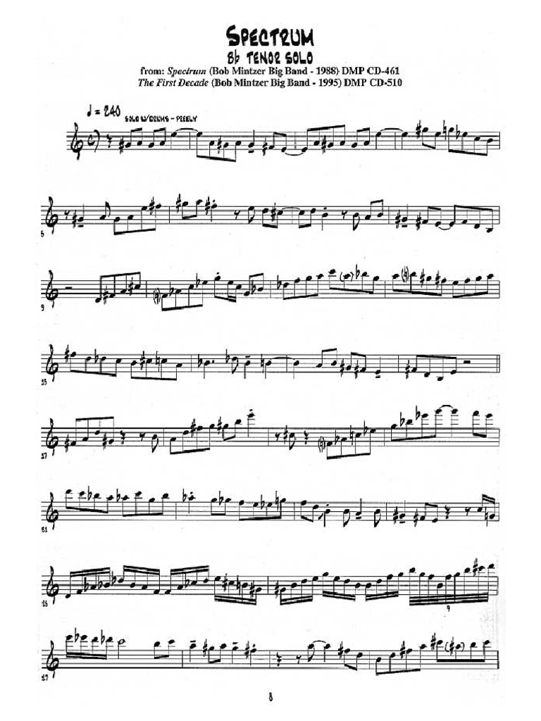 Bob Mintzer - Spectrum BB+ PDF | PDF