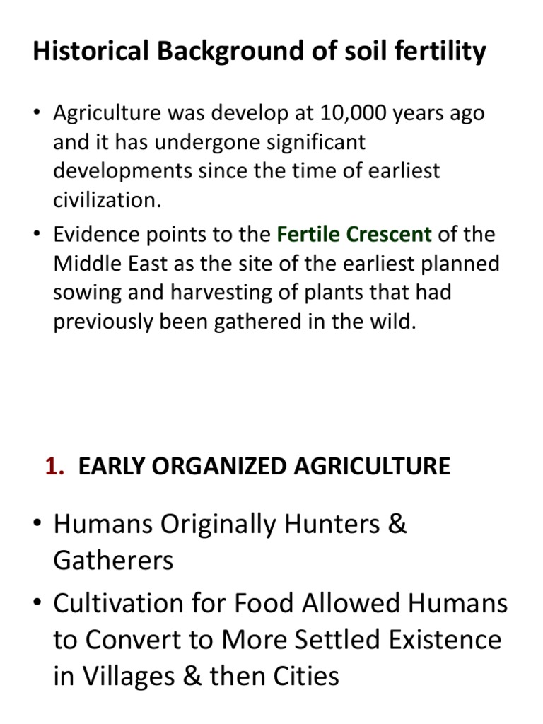 The Development of Early Organized Agriculture in Mesopotamia and the ...