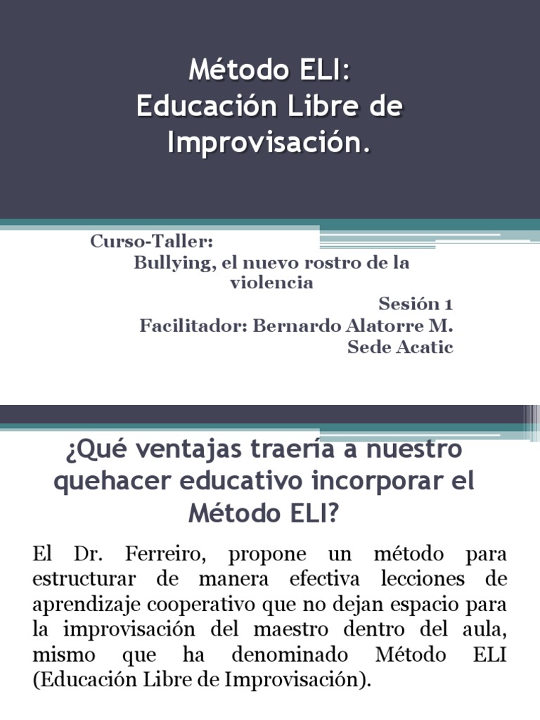 Método ELI | PDF | Teoria de la mente | Aprendizaje