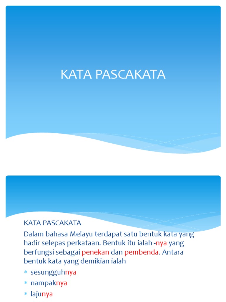 Kata Pascakata | PDF