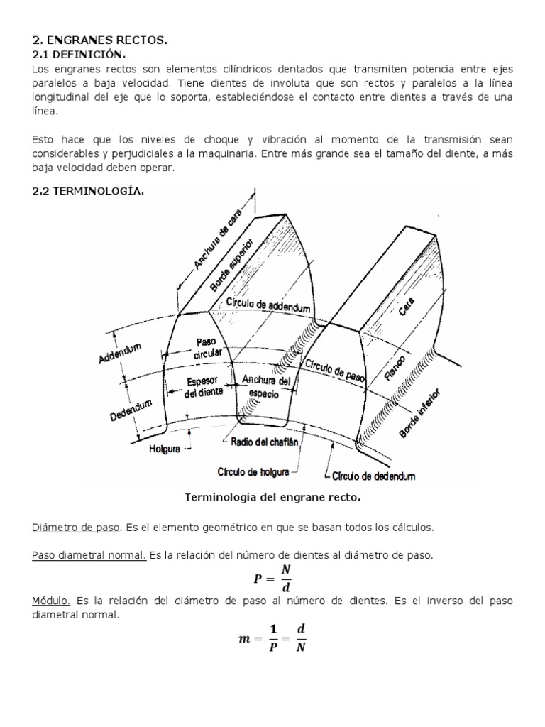 Engranes Rectos | PDF | Engranaje | Ingeniería mecánica