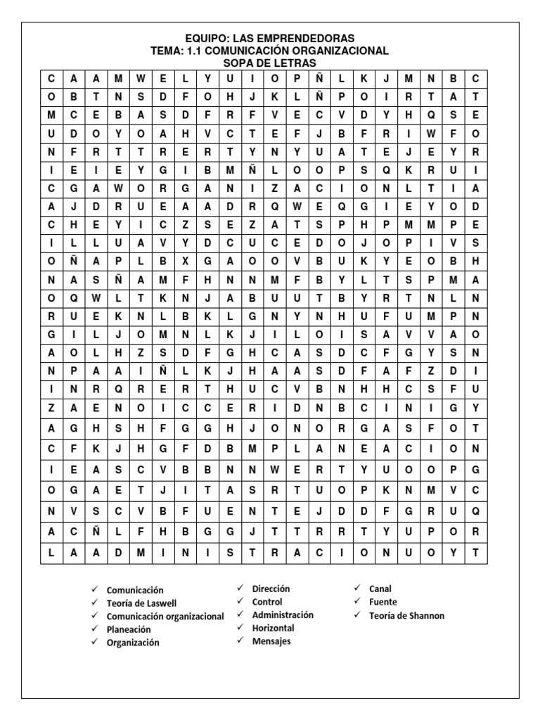 Sopa de Letras | PDF | Comunicación | Cibernética
