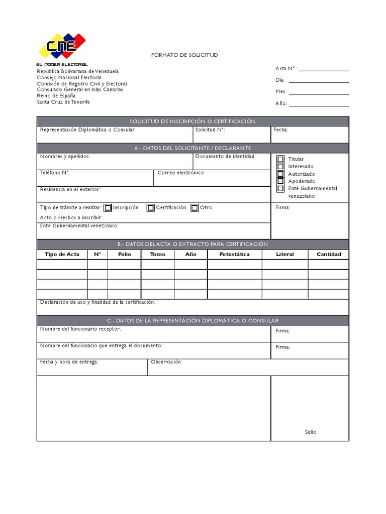 001 - Formato de Solicitud | PDF