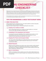 Menu Engineering Worksheet Guide | PDF | Menu | Profit (Economics)