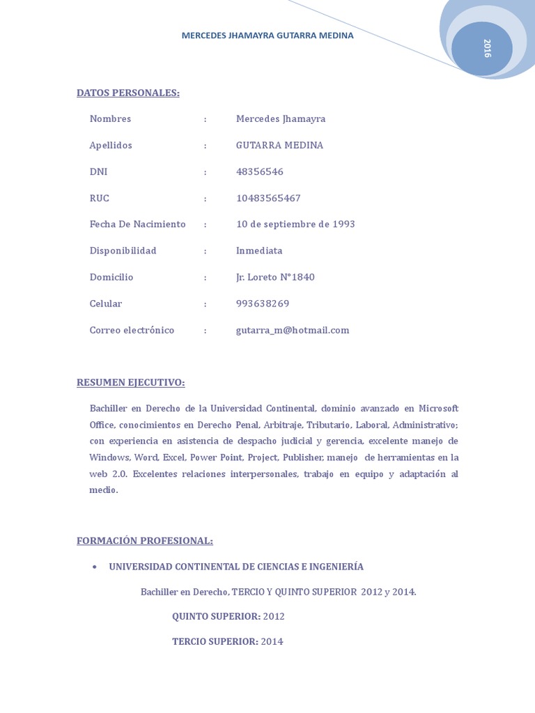 CV Abogado | PDF | Derecho penal | Ley procesal