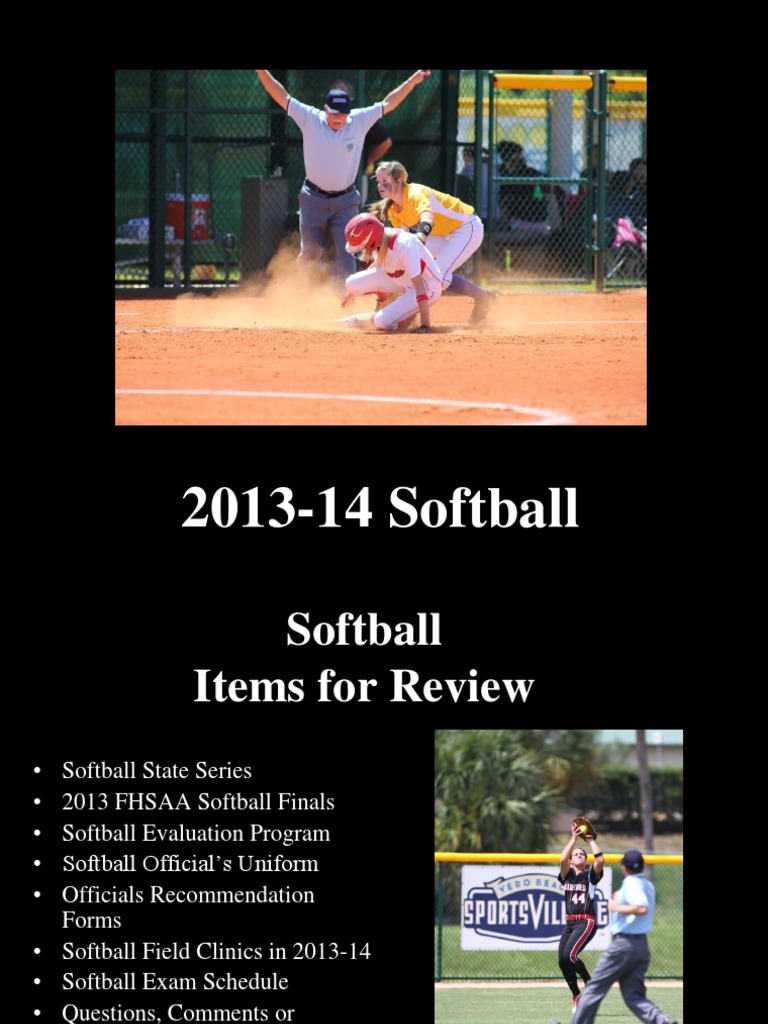 2013-14 Softball Presentation For Oc | PDF | Softball | Sports