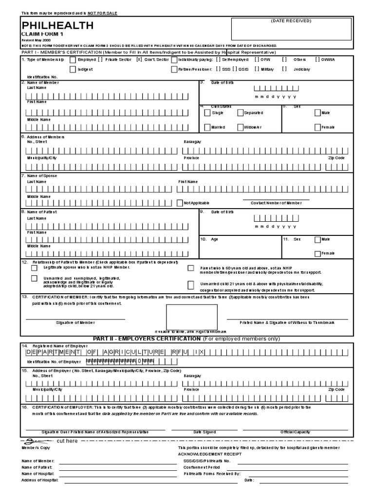 PhilHealth Claim Form1 | PDF | Pension | Retirement