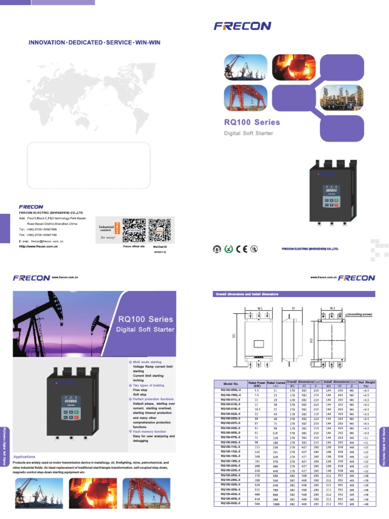 RQ100 Series Digital Soft Starter | PDF | Power (Physics) | Manufactured Goods