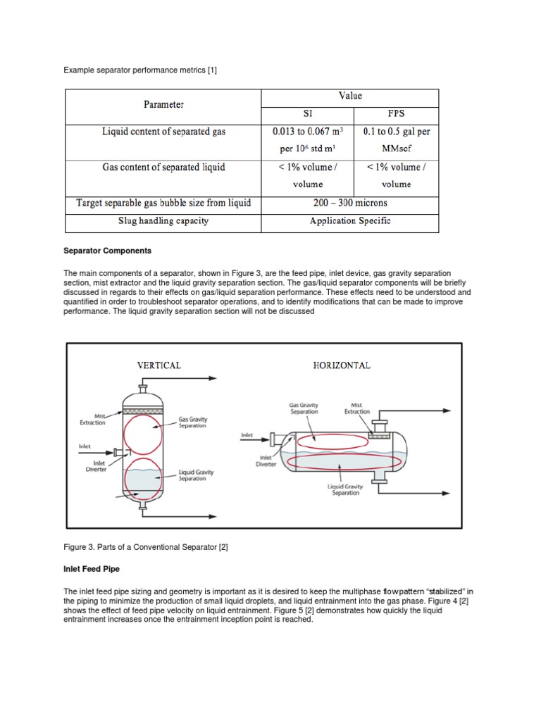 Separator Components | PDF | Drop (Liquid) | Phases Of Matter